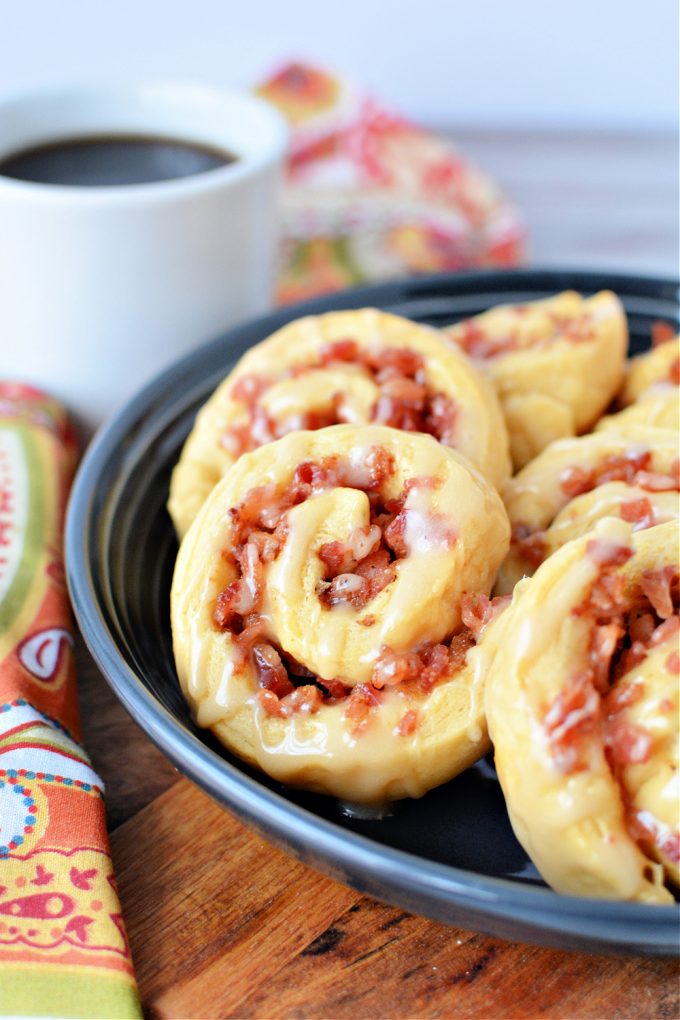 Maple Bacon Breakfast Rolls - The Rebel Chick