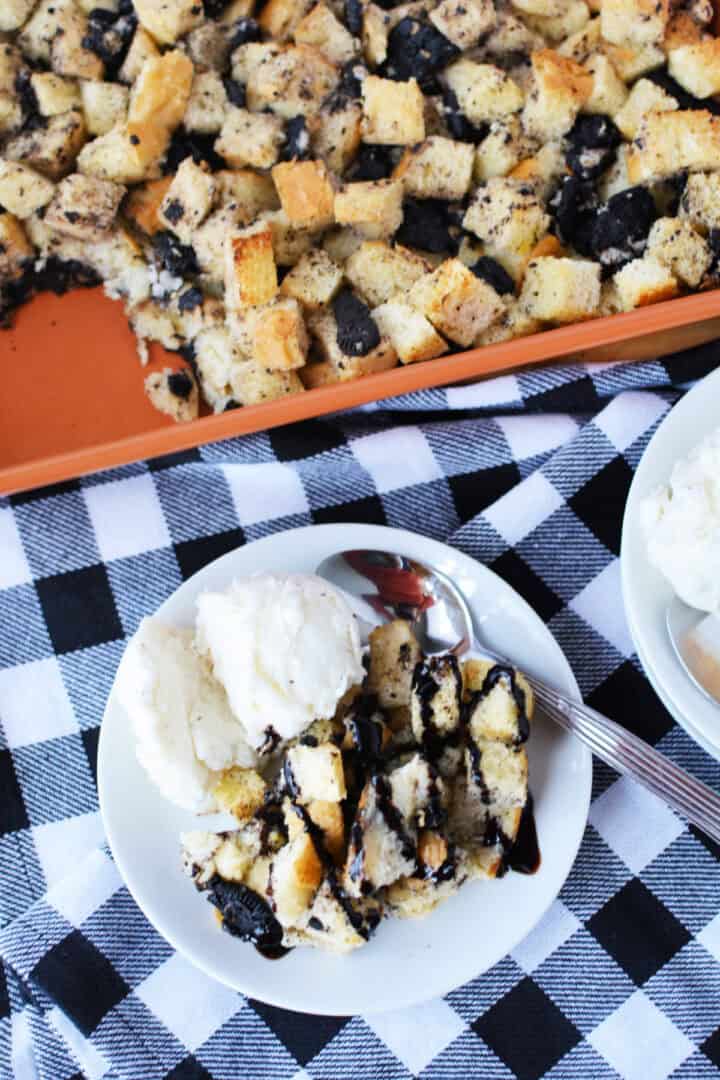 Oreo Cookie Bread Pudding Recipe - The Rebel Chick