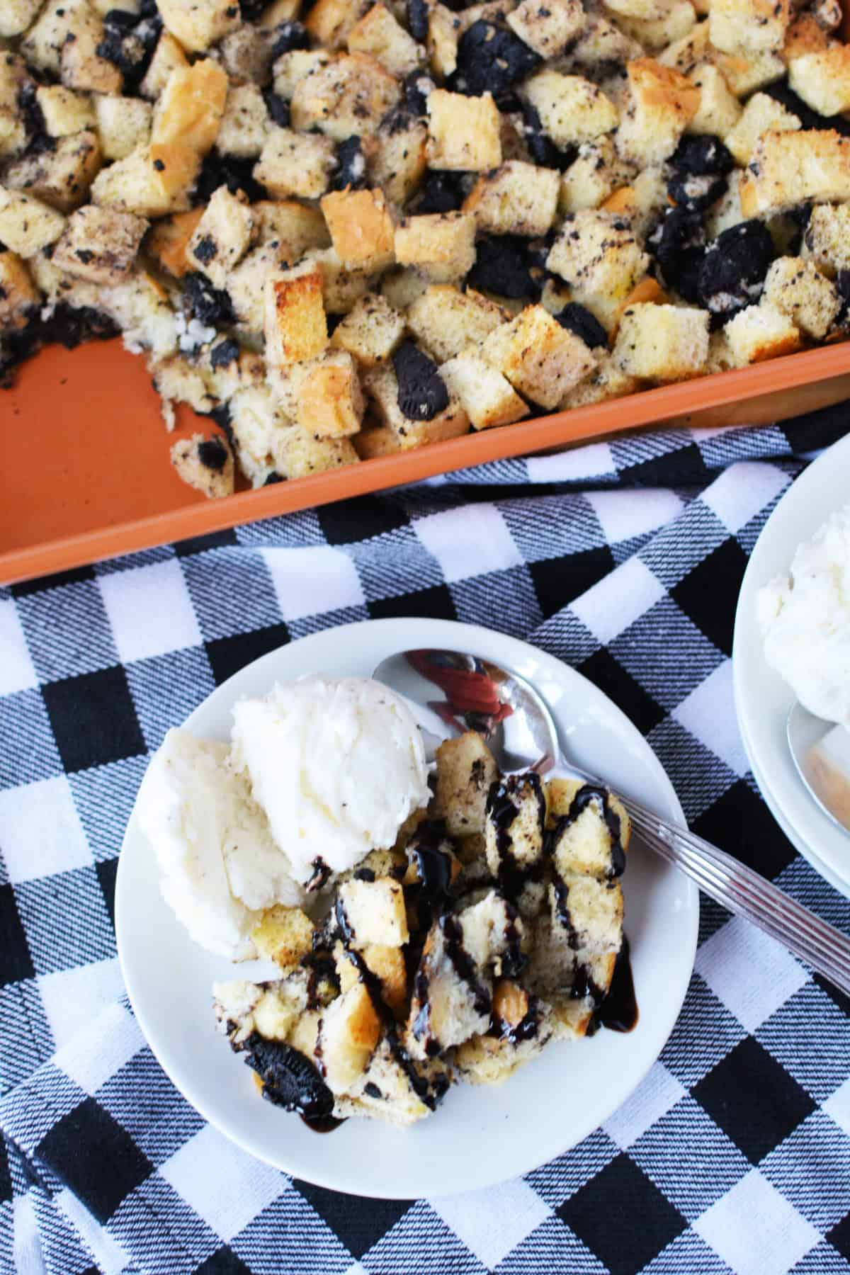 Oreo Cookie Bread Pudding Recipe - The Rebel Chick