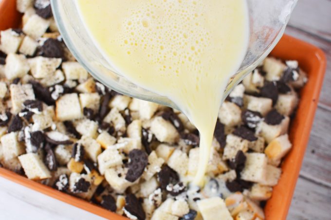 Oreo Cookie Bread Pudding Recipe - The Rebel Chick