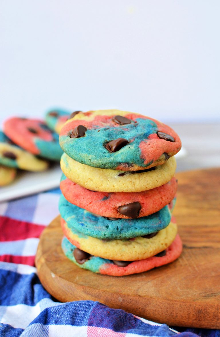 Red White & Blue Chocolate Chip Cookies Recipe