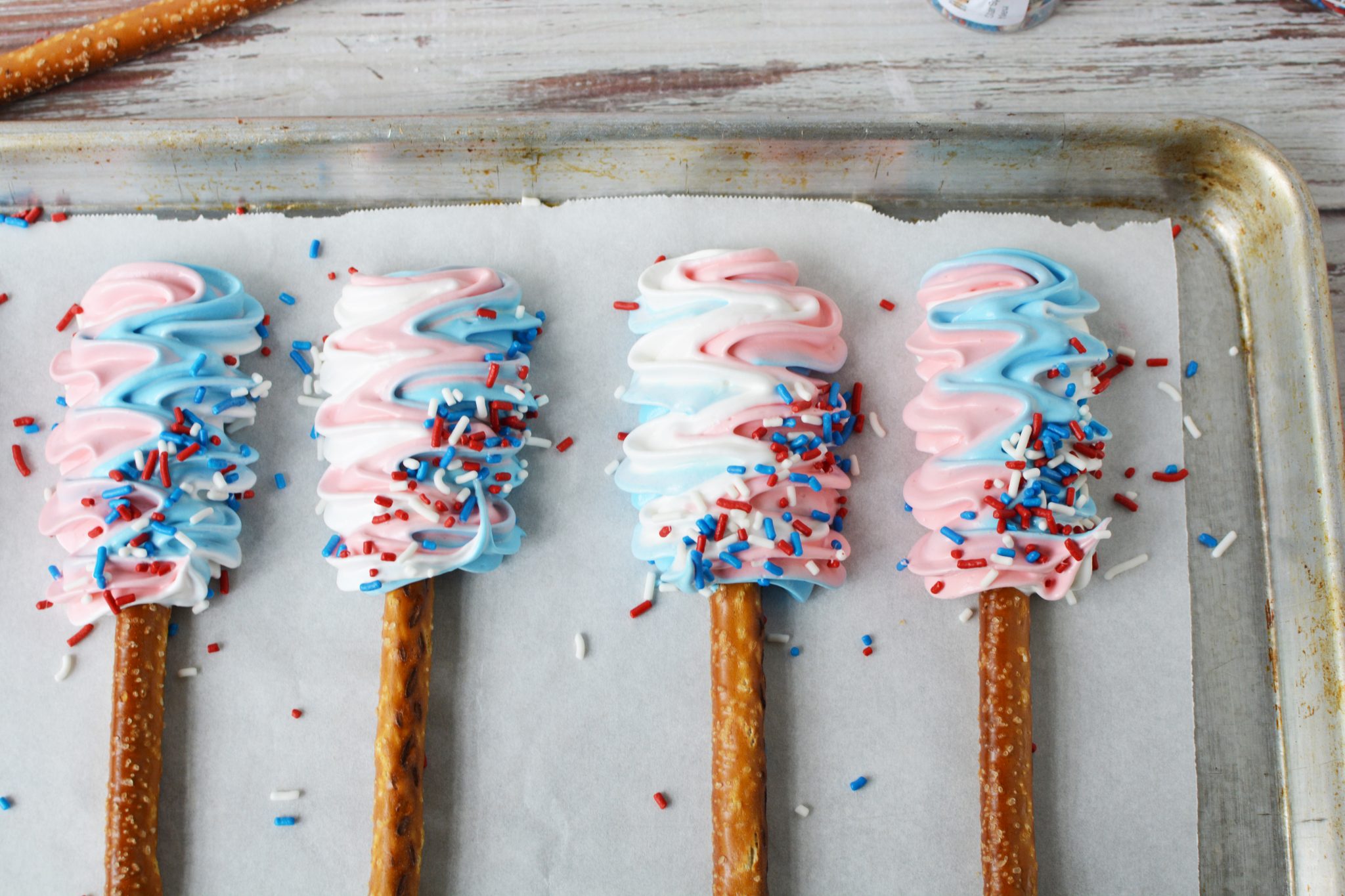 Red White Blue Meringue Pops Recipe - The Rebel Chick
