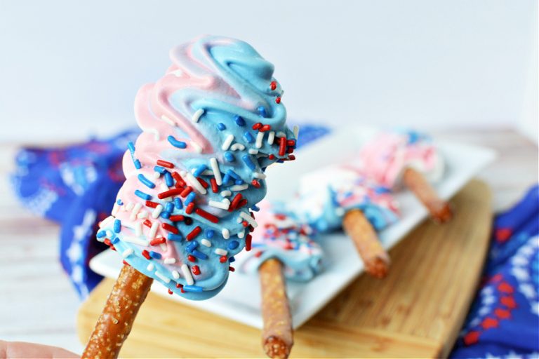 Red White Blue Meringue Pops Recipe - The Rebel Chick