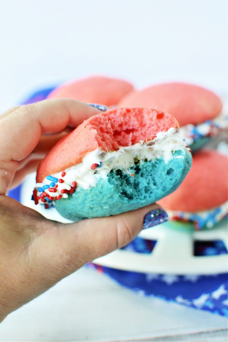 Red White and Blue Whoopie Pies