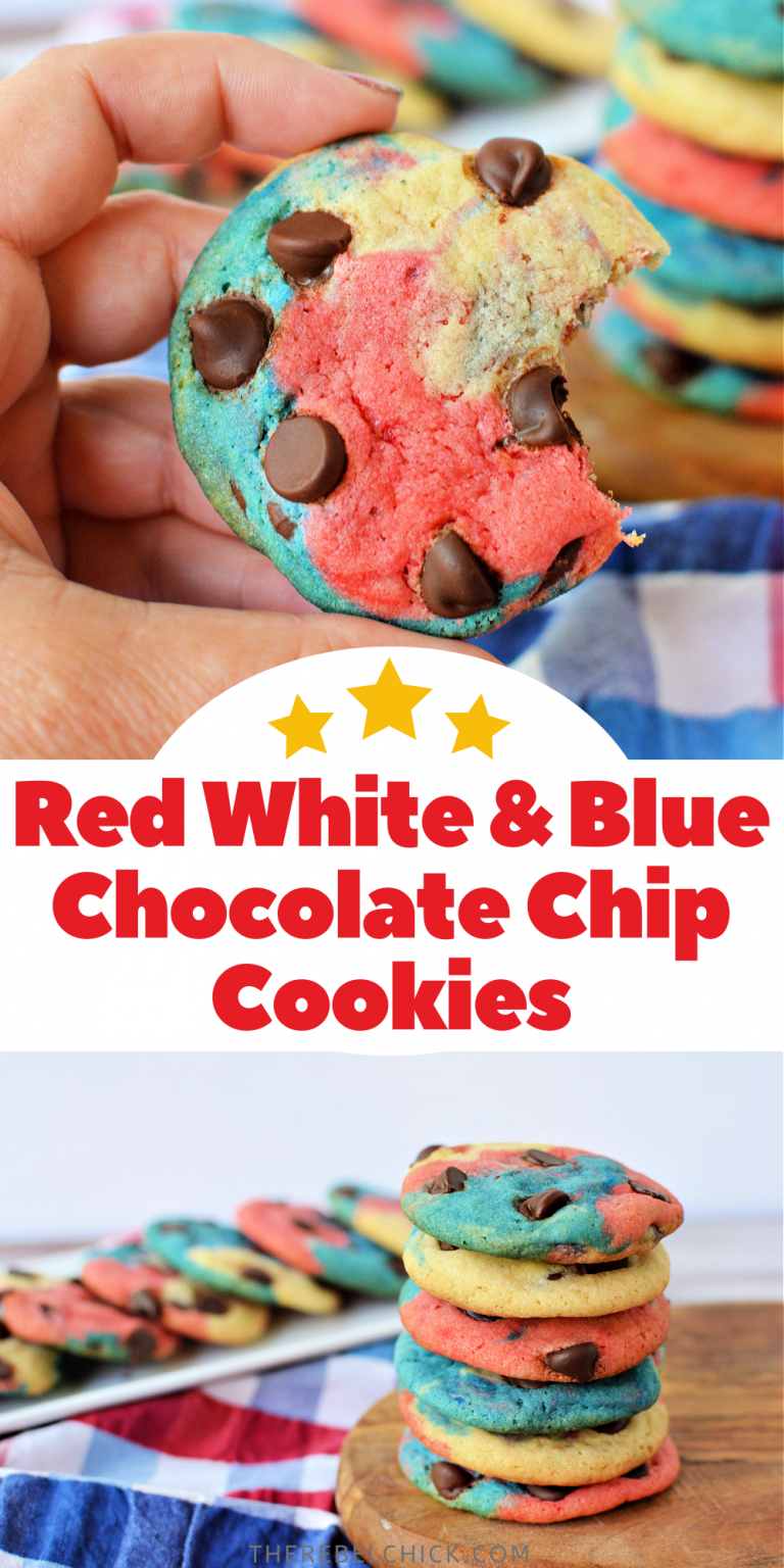 Red White & Blue Chocolate Chip Cookies Recipe