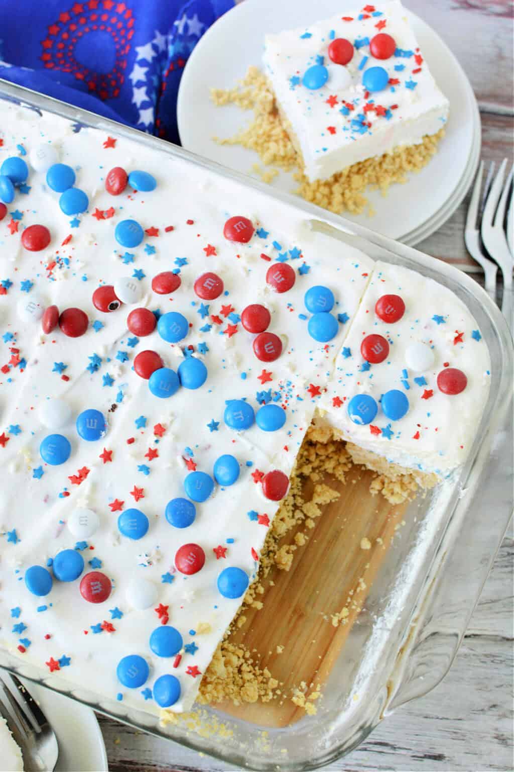 Red White & Blue No Bake Dessert Recipe - The Rebel Chick
