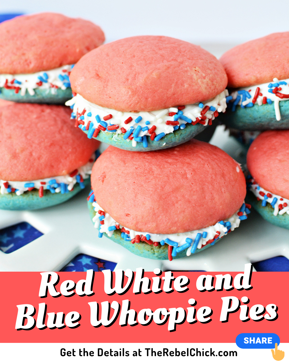 Red White and Blue Whoopie Pies