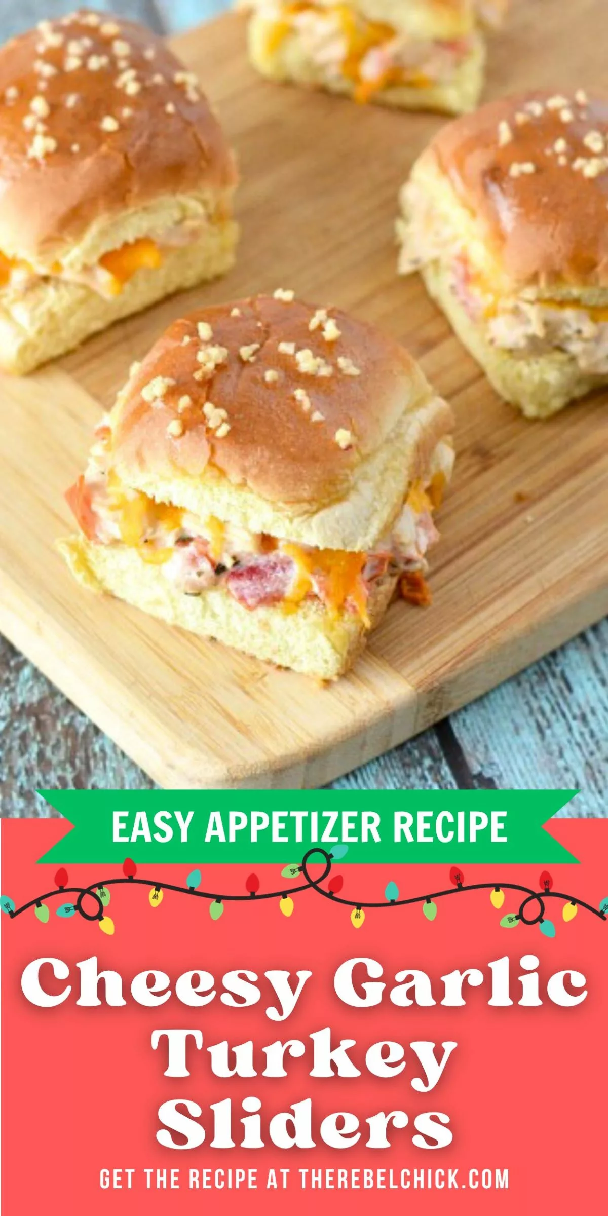 Gameday Cheesy Garlic Turkey Sliders Recipe