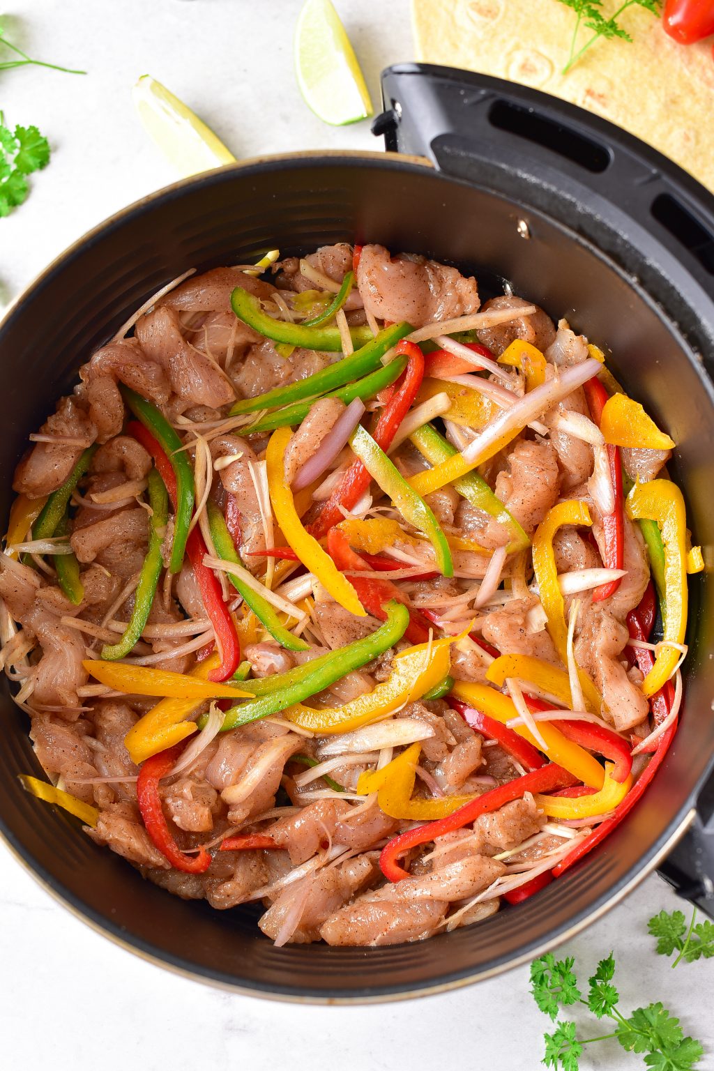 Quick and Easy Chicken Fajitas Air Fryer Recipe - The Rebel Chick
