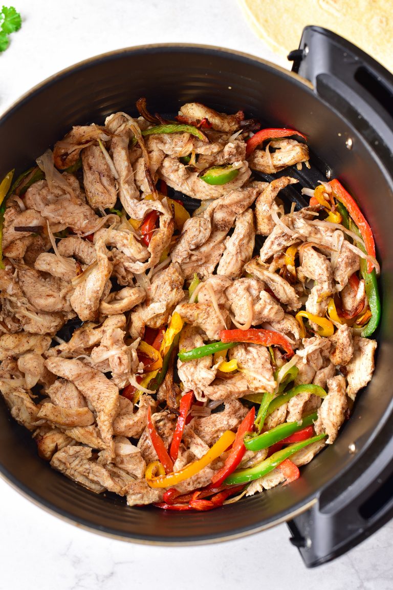 Quick and Easy Chicken Fajitas Air Fryer Recipe - The Rebel Chick