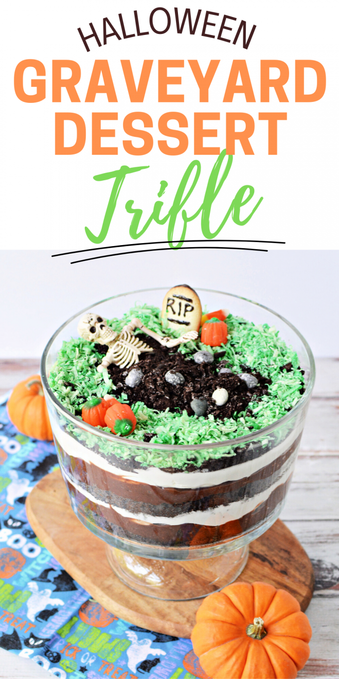 Halloween Graveyard Dessert Trifle Recipe - The Rebel Chick