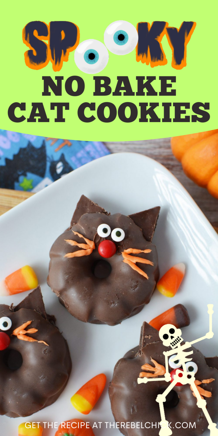 No Bake Halloween Cat Cookies- The Rebel Chick