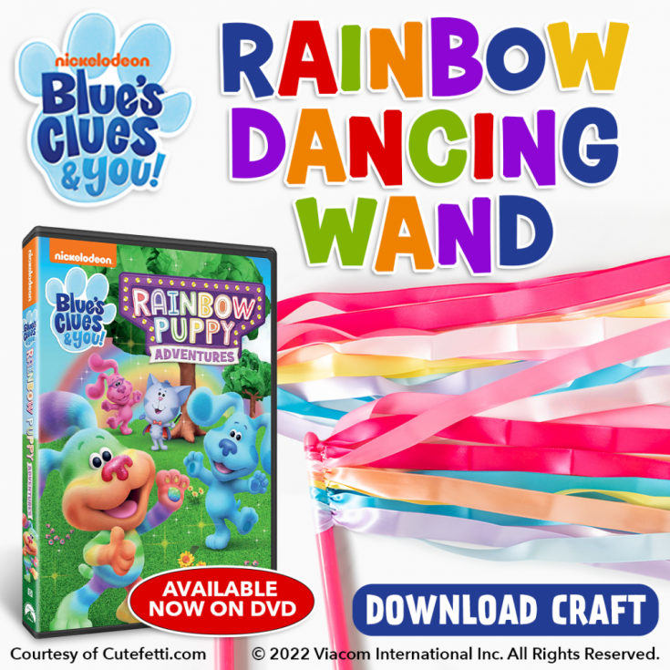 Rainbow Dancing Wand DIY Craft inspired by Blue's Clues & You: Rainbow ...