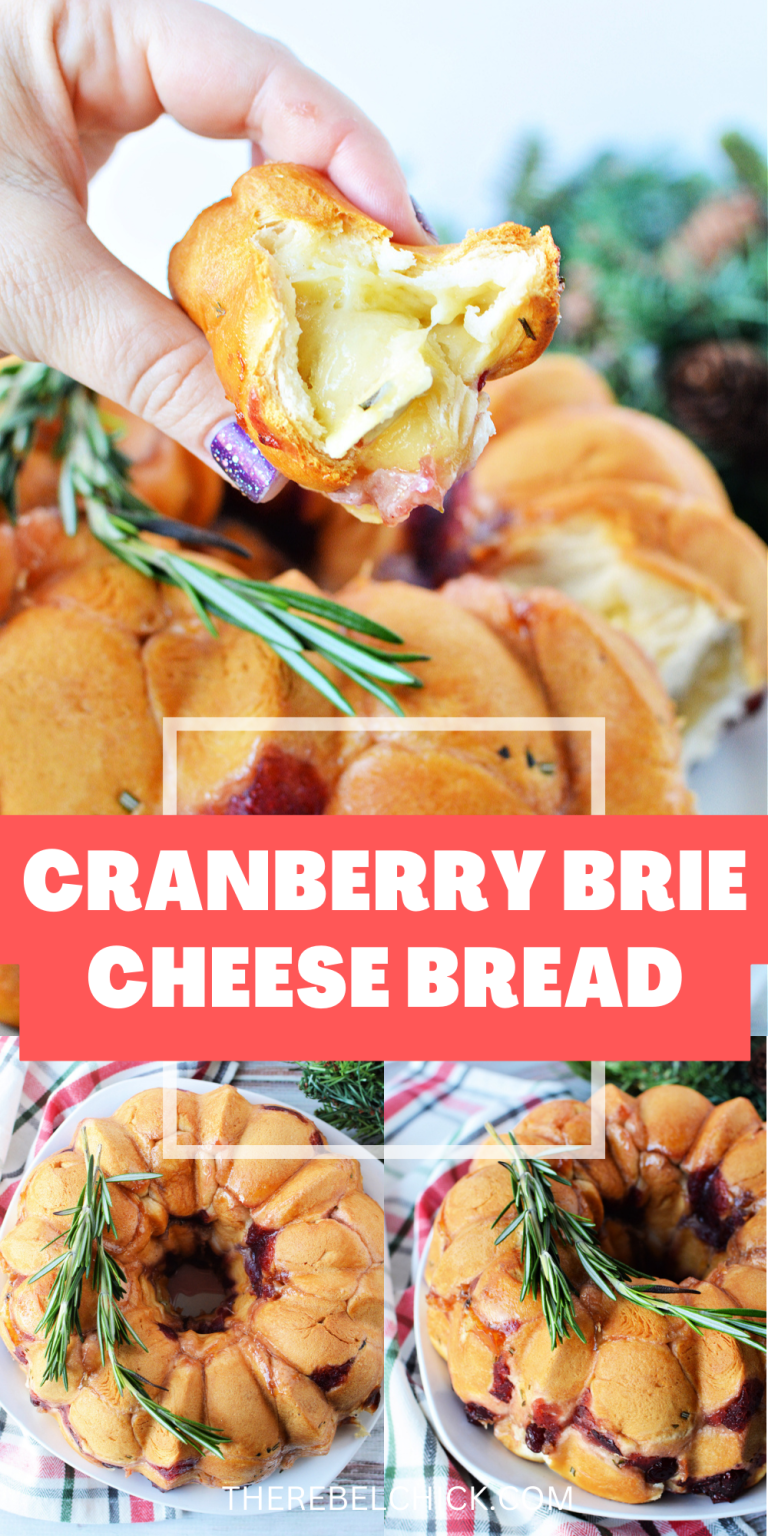 Cranberry Brie Cheese Bread Recipe - The Rebel Chick
