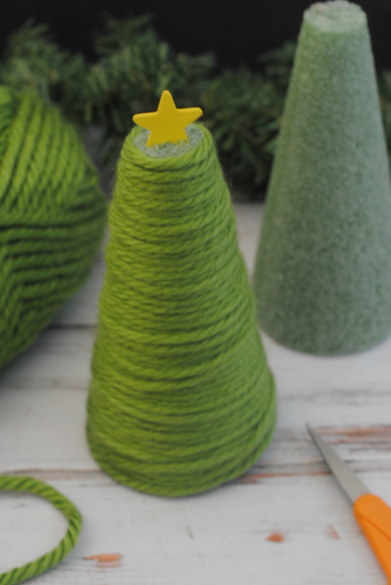 Kids Yarn Christmas Tree Craft DIY - The Rebel Chick