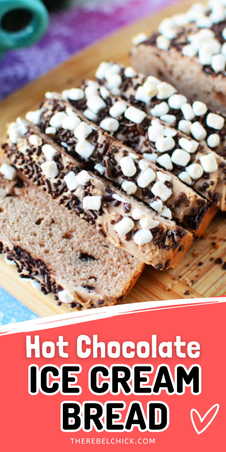 Hot Chocolate Ice Cream Bread Recipe - The Rebel Chick