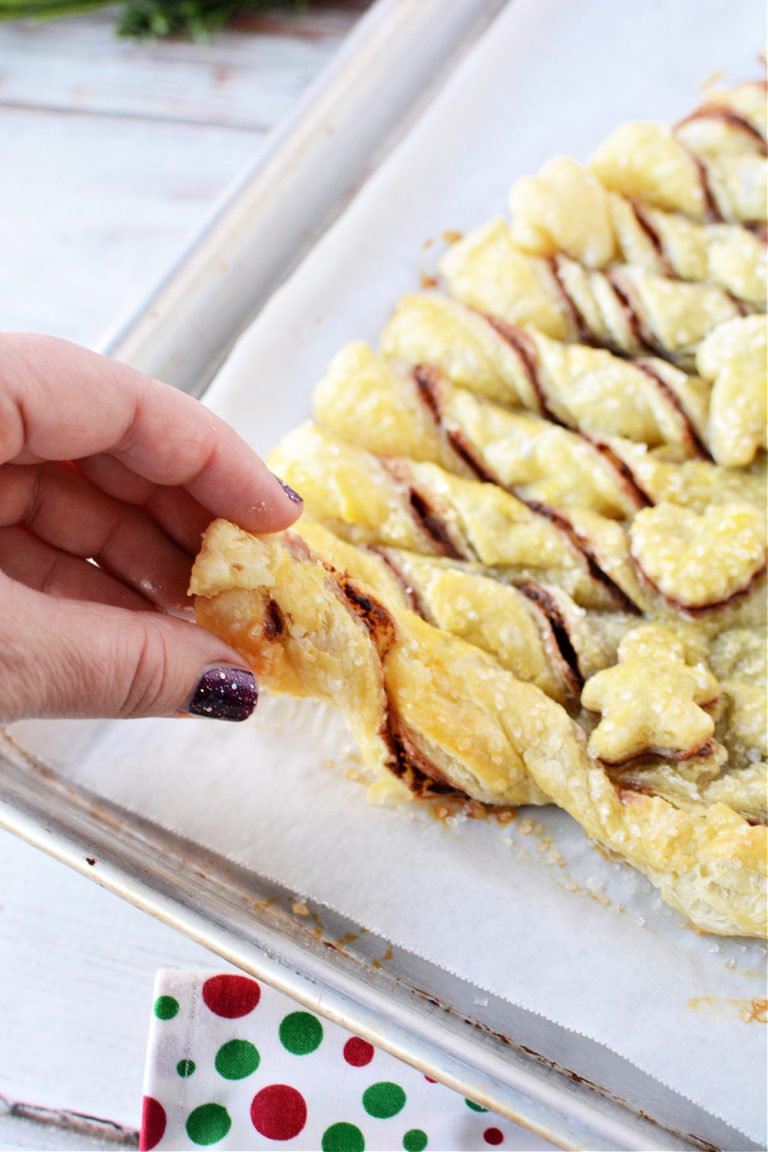 Puff Pastry Christmas Tree Recipe Tutorial - The Rebel Chick