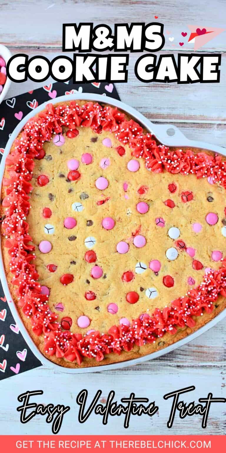 How to Make a M&Ms Cookie Cake Recipe - The Rebel Chick