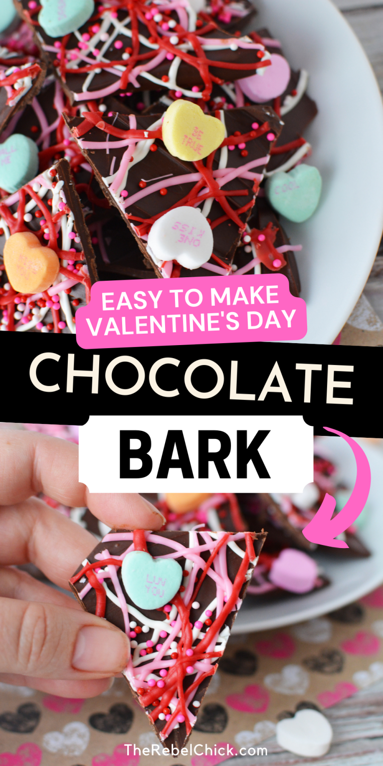 Valentines Chocolate Bark Recipe - The Rebel Chick