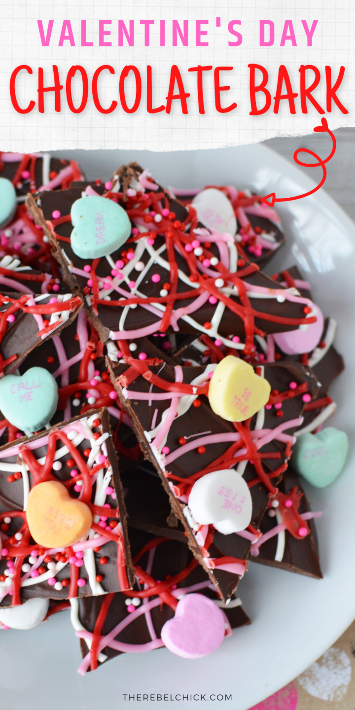 Valentines Chocolate Bark Recipe - The Rebel Chick