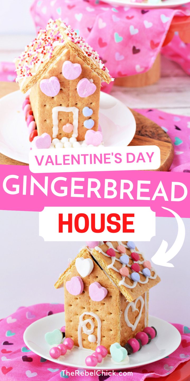 Cupid's Valentin's Day Gingerbread House - The Rebel Chick