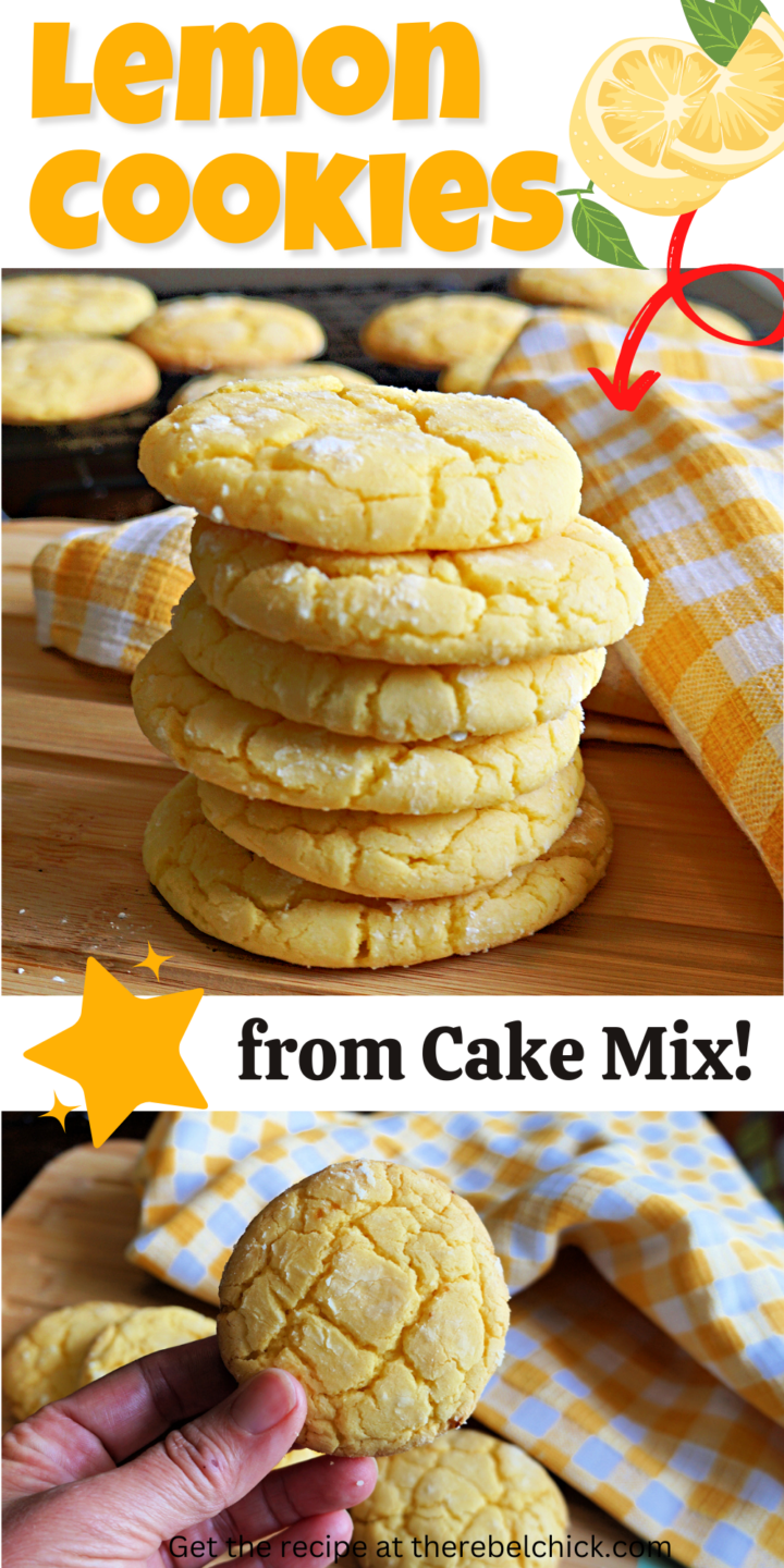 Lemon Cookies From Cake Mix - The Rebel Chick