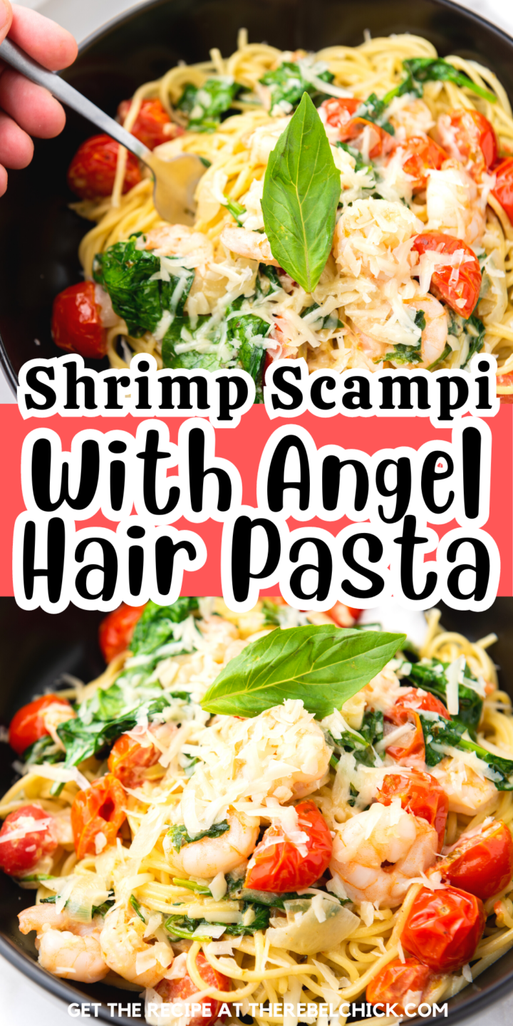 Shrimp Scampi With Angel Hair Pasta - The Rebel Chick
