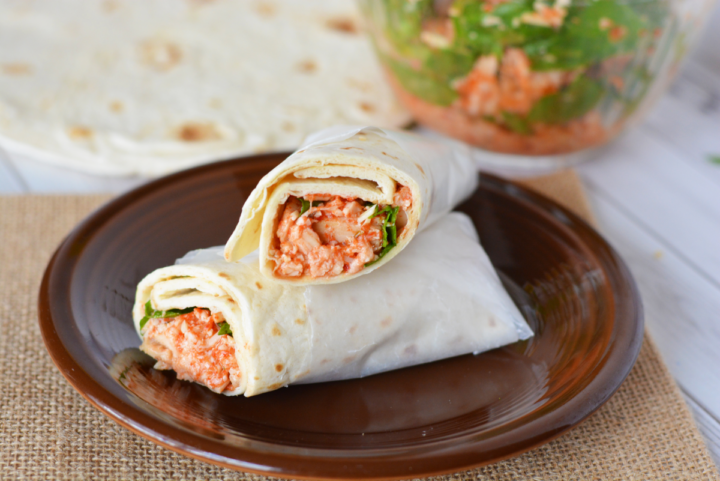 Turkey Roasted Red Pepper Wraps - The Rebel Chick