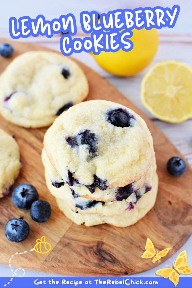 Lemon Blueberry Cookies - The Rebel Chick