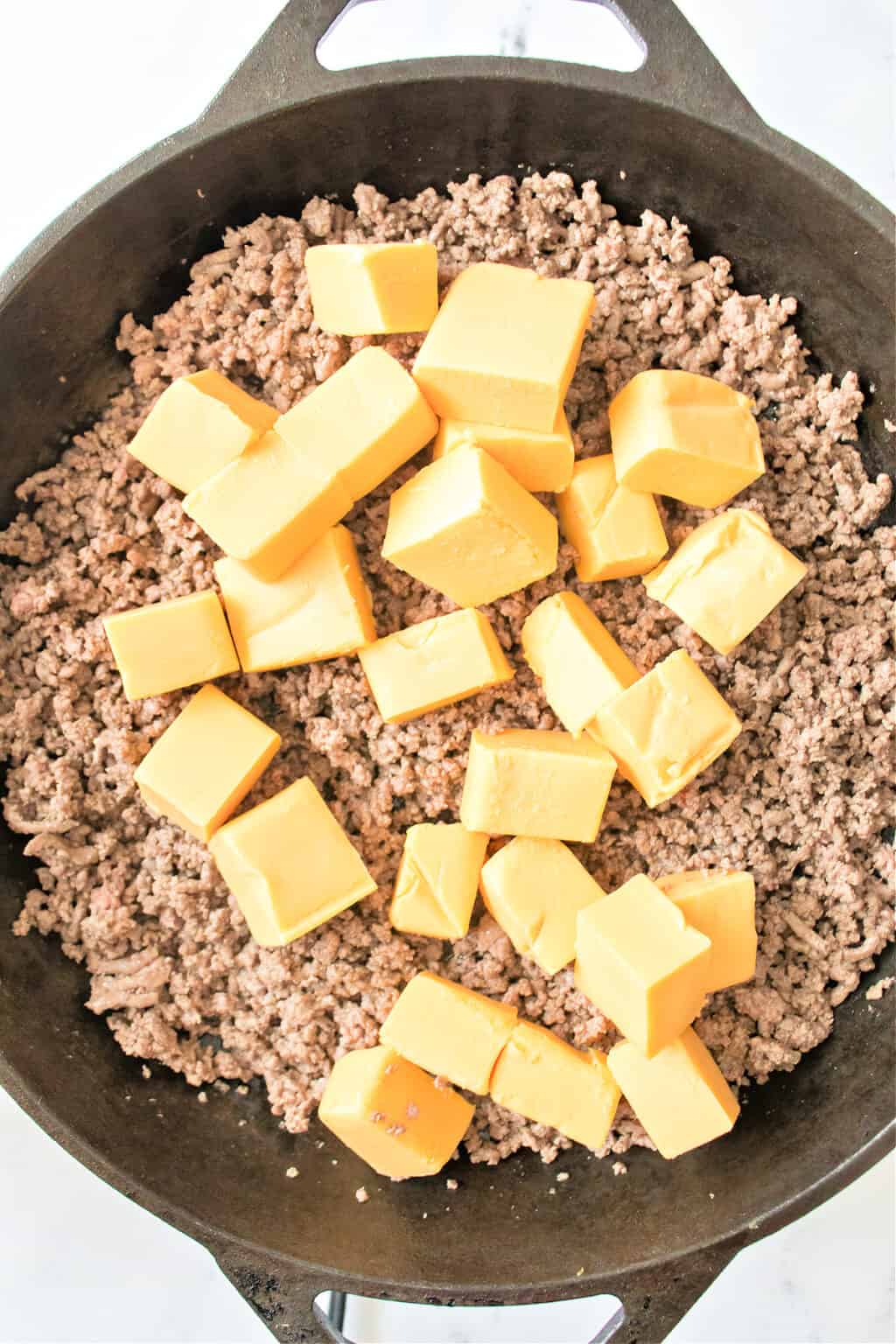 3 Ingredient Hamburger Velveeta Dip- The Rebel Chick