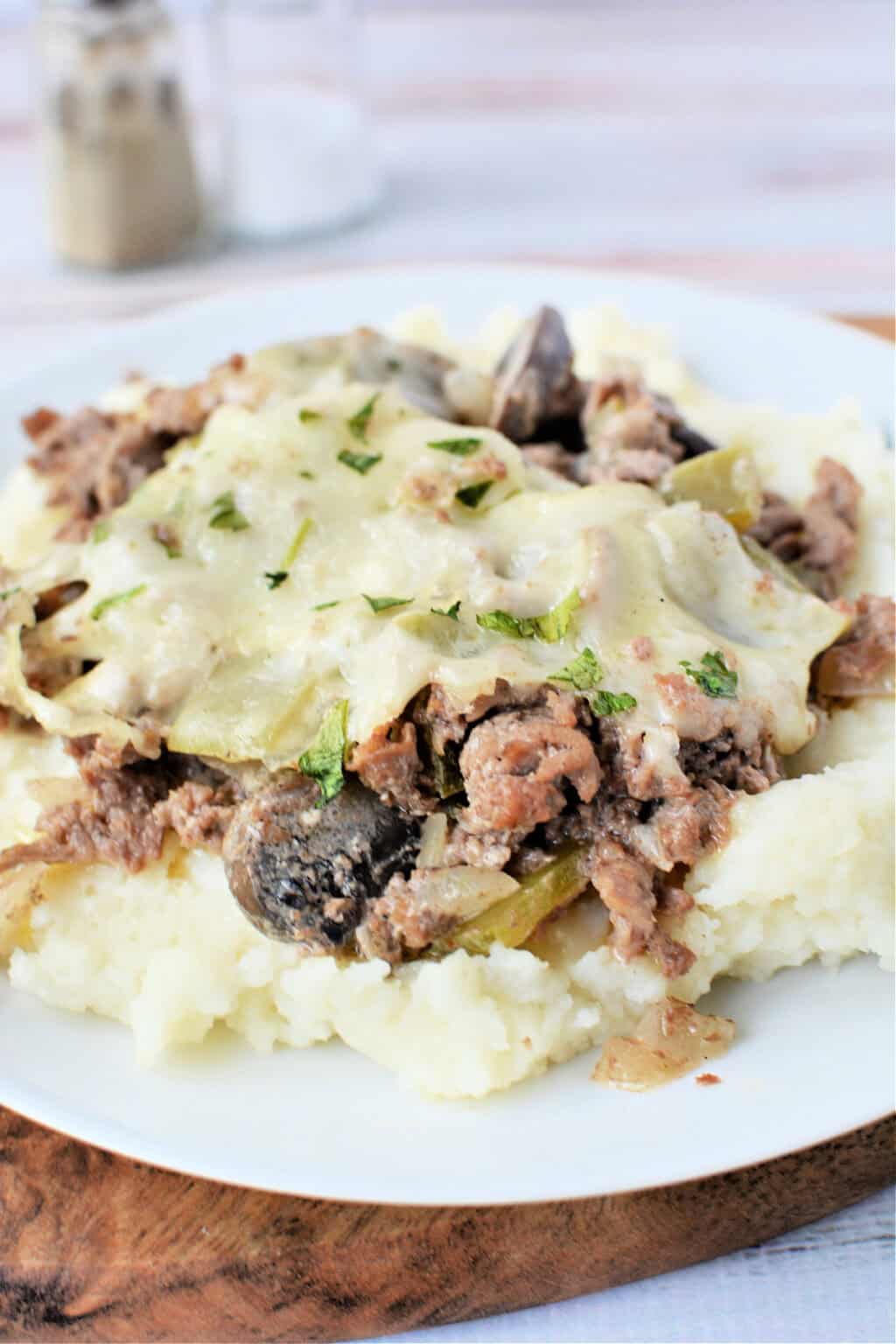 Philly Cheese Steak Casserole - The Rebel Chick