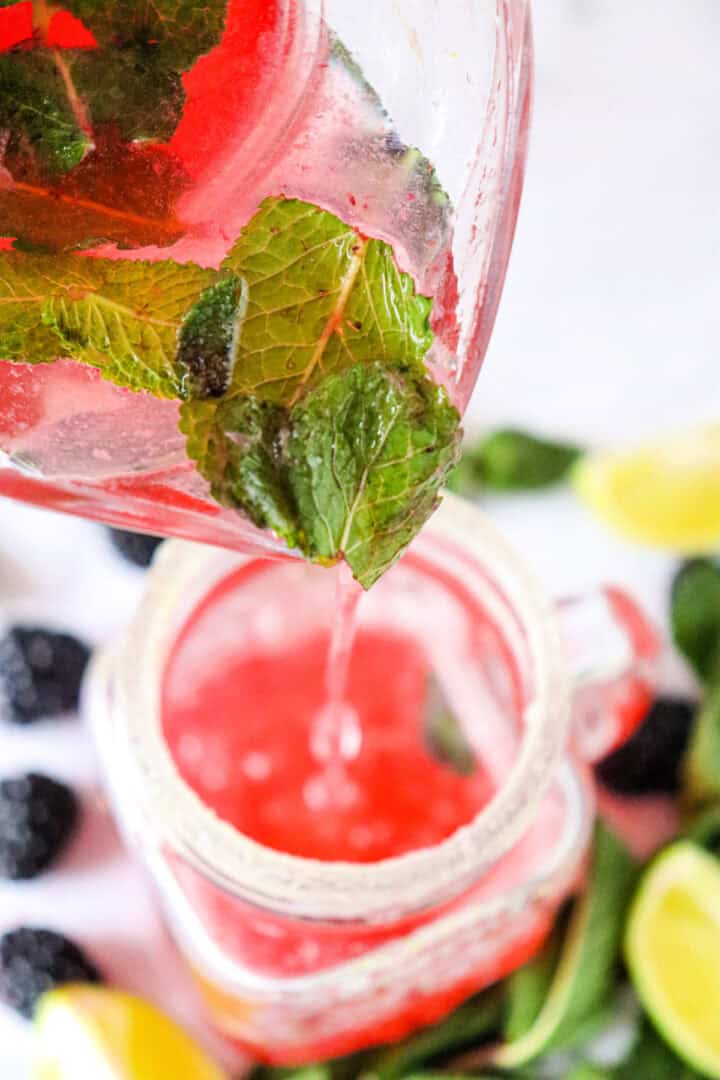 Blackberry Mojito Mocktail - The Rebel Chick