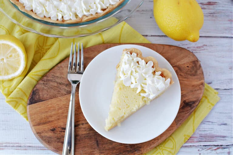 Lemon Custard Pie - The Rebel Chick