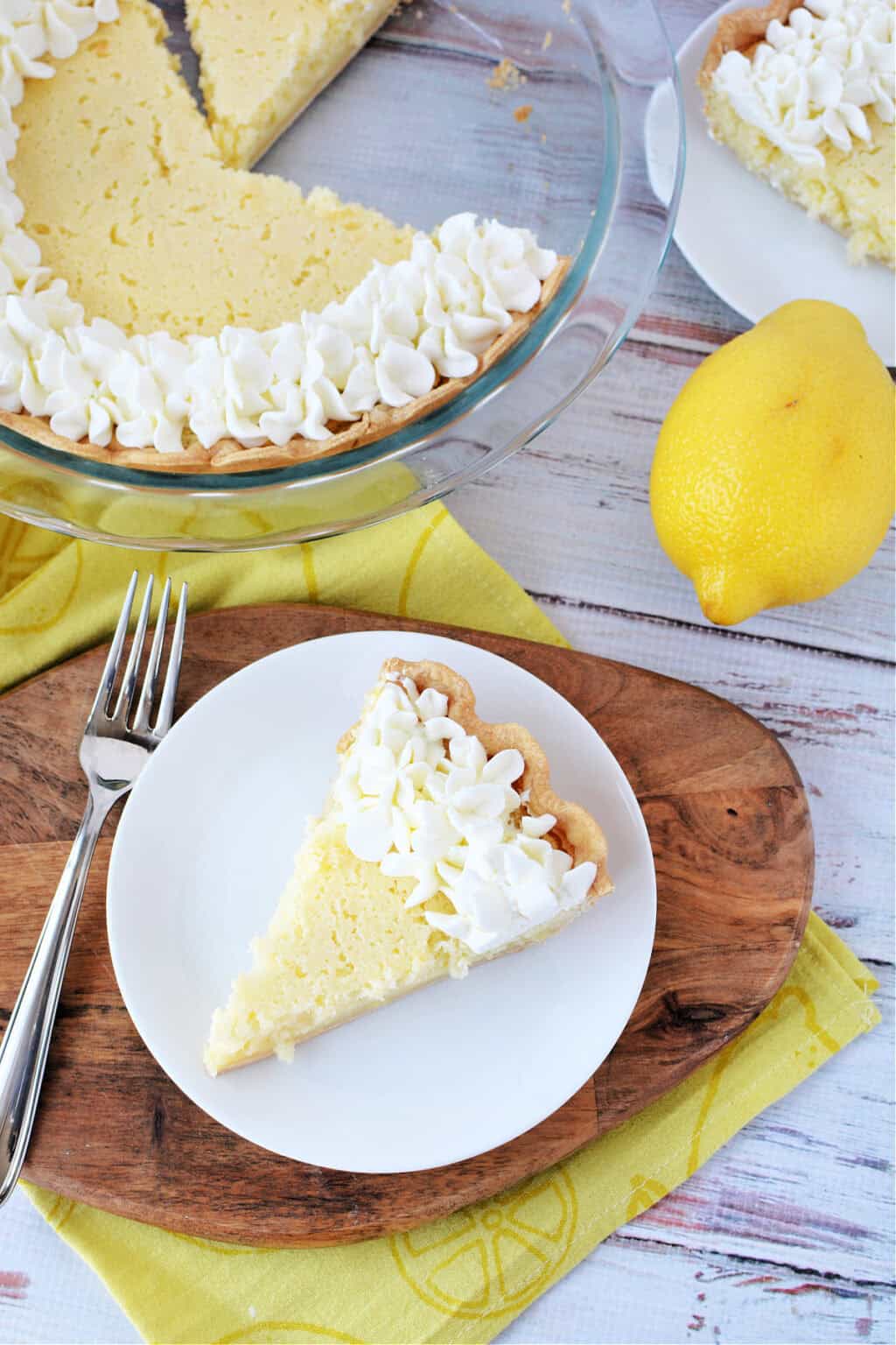 Lemon Custard Pie - The Rebel Chick