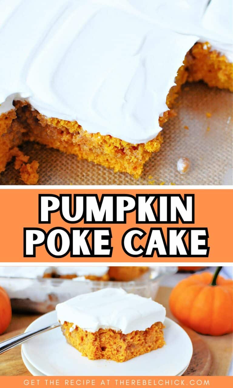 Pumpkin Poke Cake - The Rebel Chick