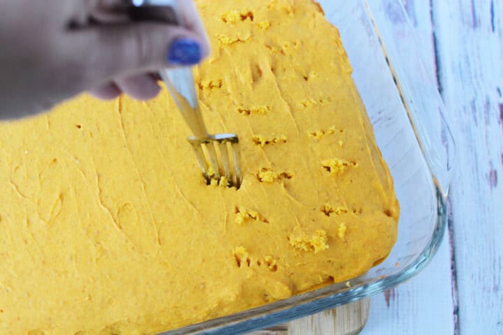 Pumpkin Poke Cake - The Rebel Chick