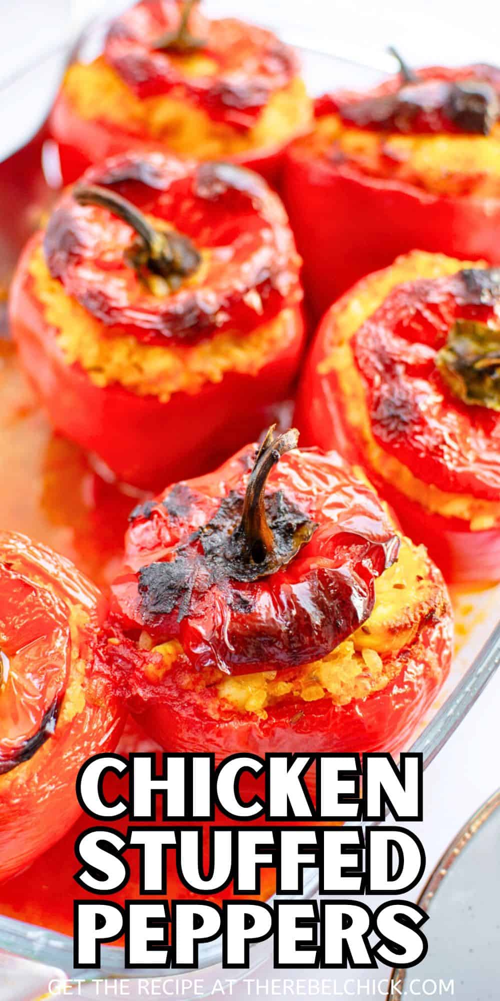 Chicken Stuffed Peppers - The Rebel Chick