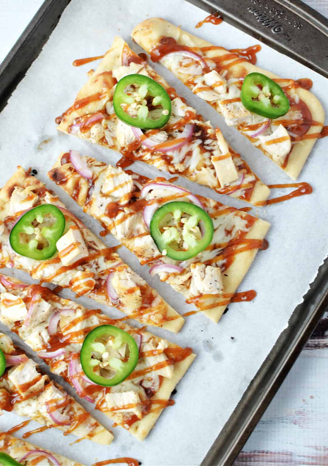 Barbecue Chicken Flatbread- The Rebel Chick