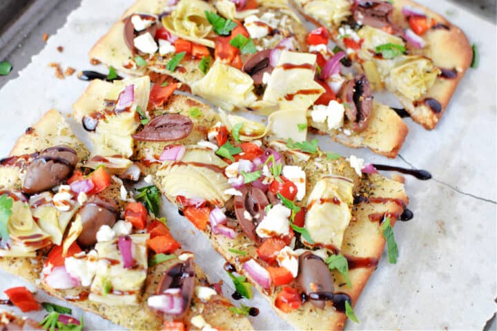 Mediterranean Flatbread - The Rebel Chick
