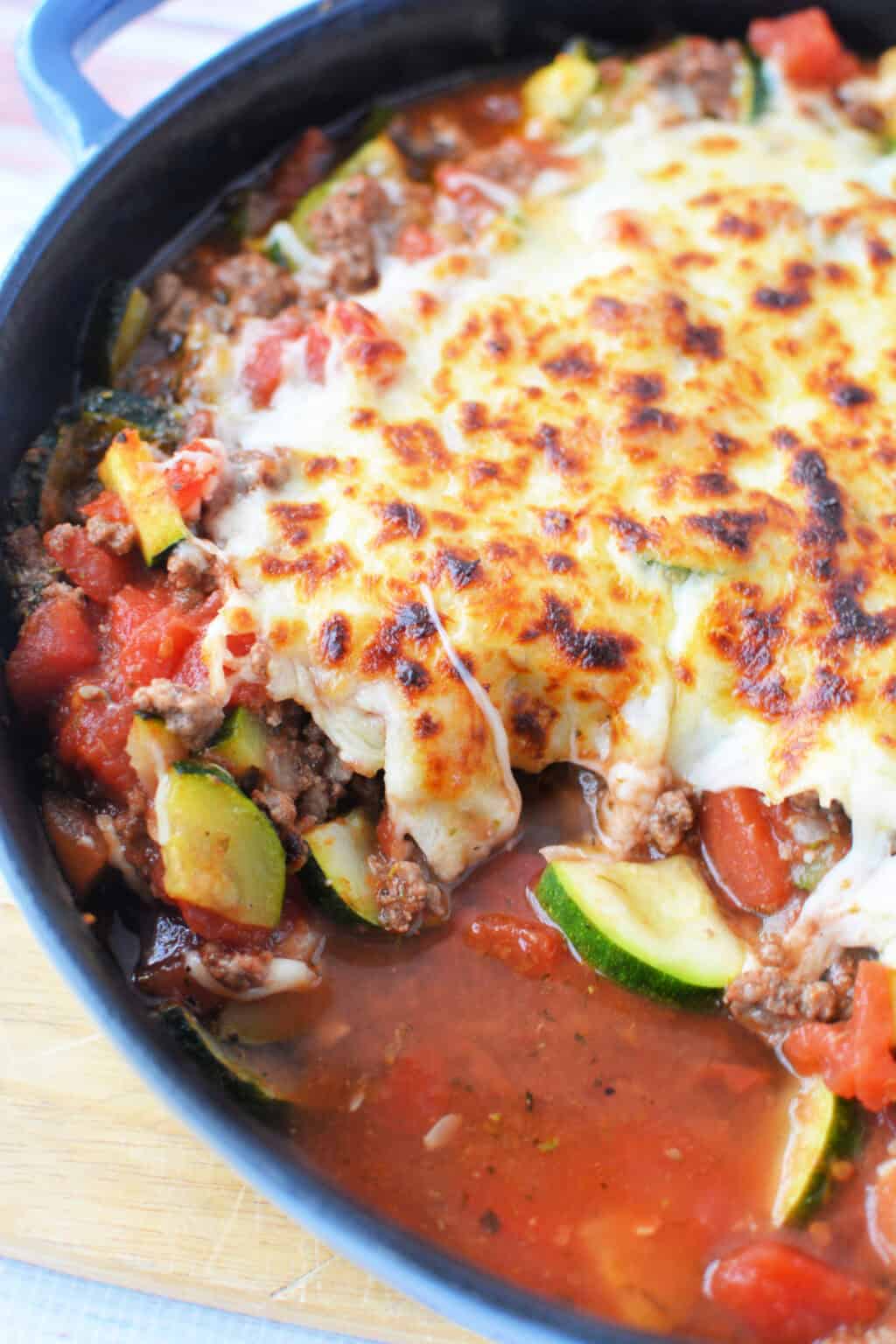 Zucchini and Ground Beef Casserole - The Rebel Chick