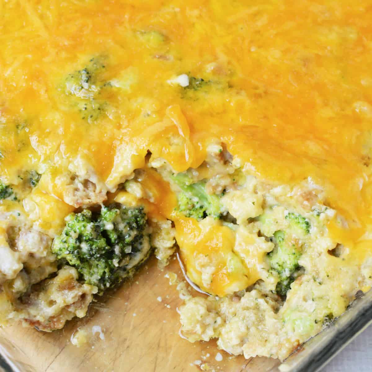 Broccoli Cheese Stuffing Recipe with Melty Cheddar