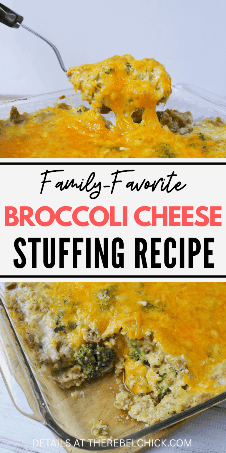 Broccoli Cheese Stuffing Recipe with Melty Cheddar