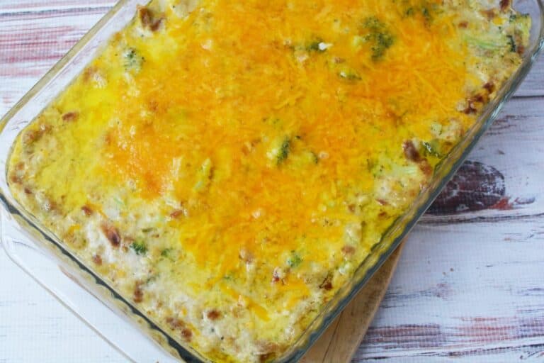 Broccoli Cheese Stuffing Recipe with Melty Cheddar