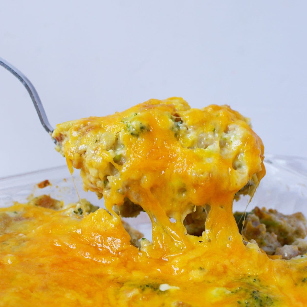Broccoli Cheese Stuffing Recipe with Melty Cheddar